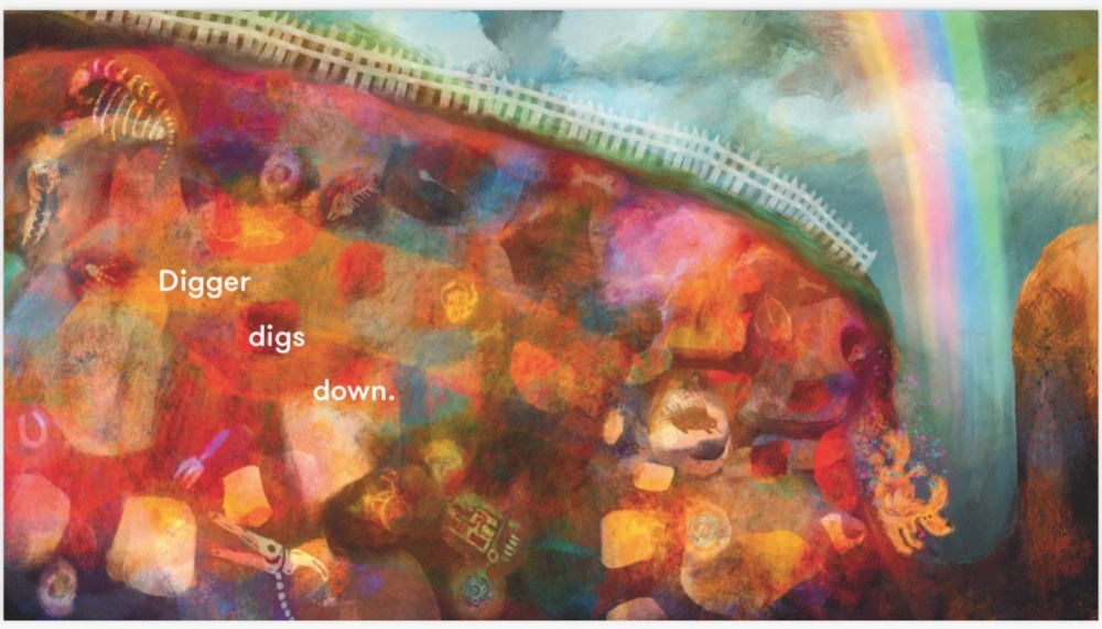 Digger Digs Down by Johanna Bell, illustrated by Huni Melissa Bolliger